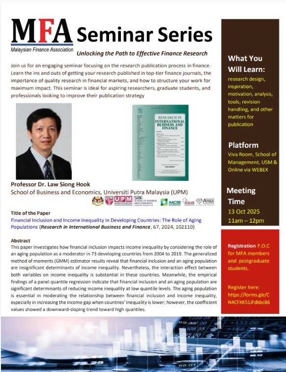 Finance Research Seminar | Welcome to Malaysian Finance Association