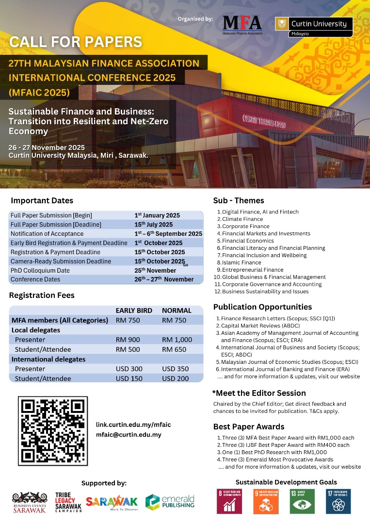MFAIC 2025 (Upcoming) | Welcome to Malaysian Finance Association